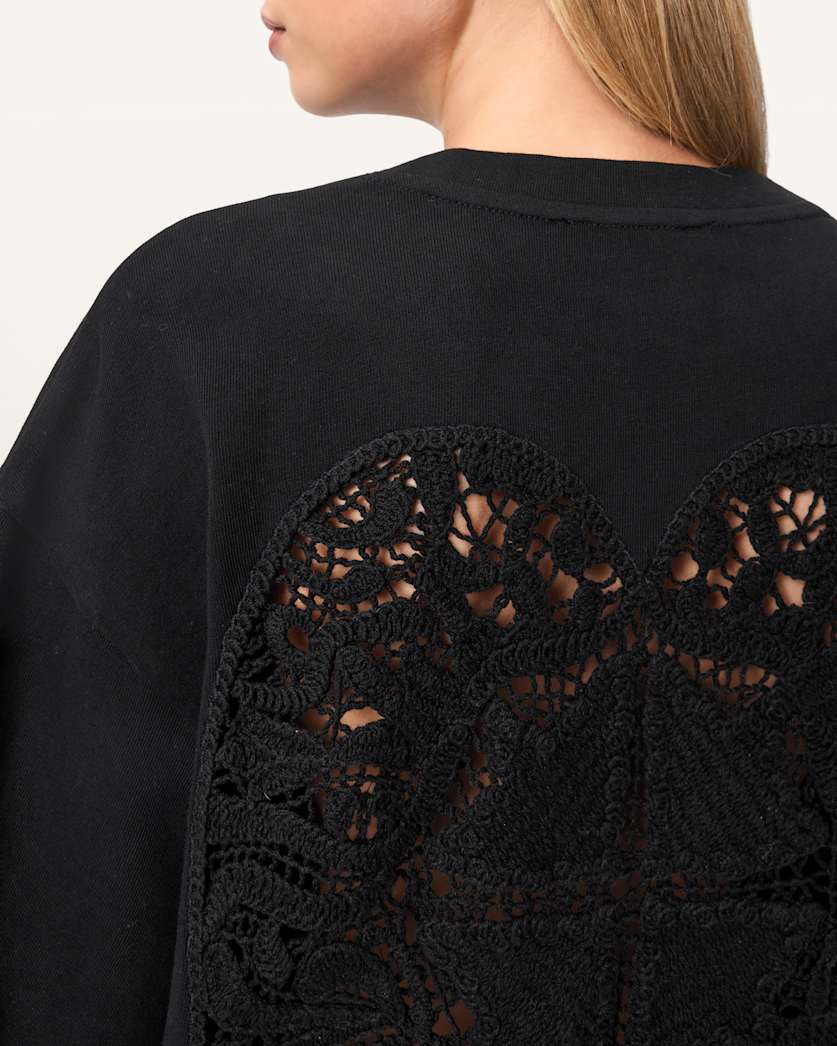 Esme Amelie Oversized T-Shirt Black | ALLSAINTS